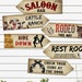 6 Country & Western Party Decoration Arrow Signs American Hoe Down Barn ...