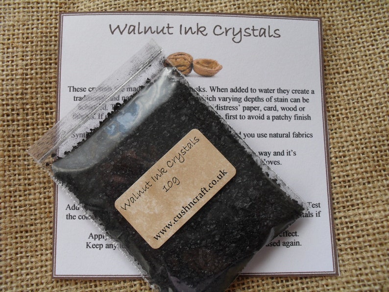 Natural Walnut Ink Crystals for Calligraphy, Distressing & Staining ...