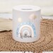 Personalised Baby's First Money Box Boho Rainbow Ceramic Savings Pot ...