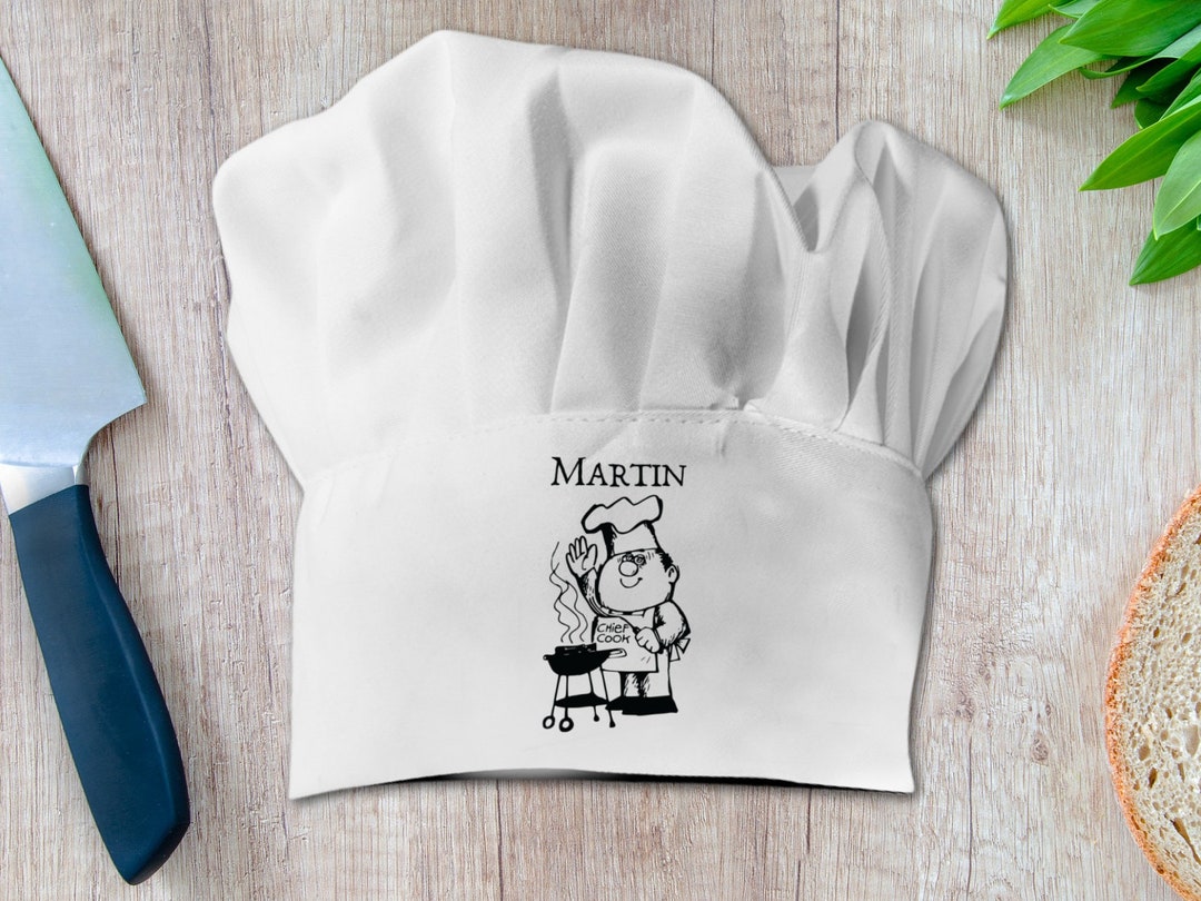 Personalised Chef Hat 'chief Cook' Adult Novelty Polyester BBQ Chef's ...