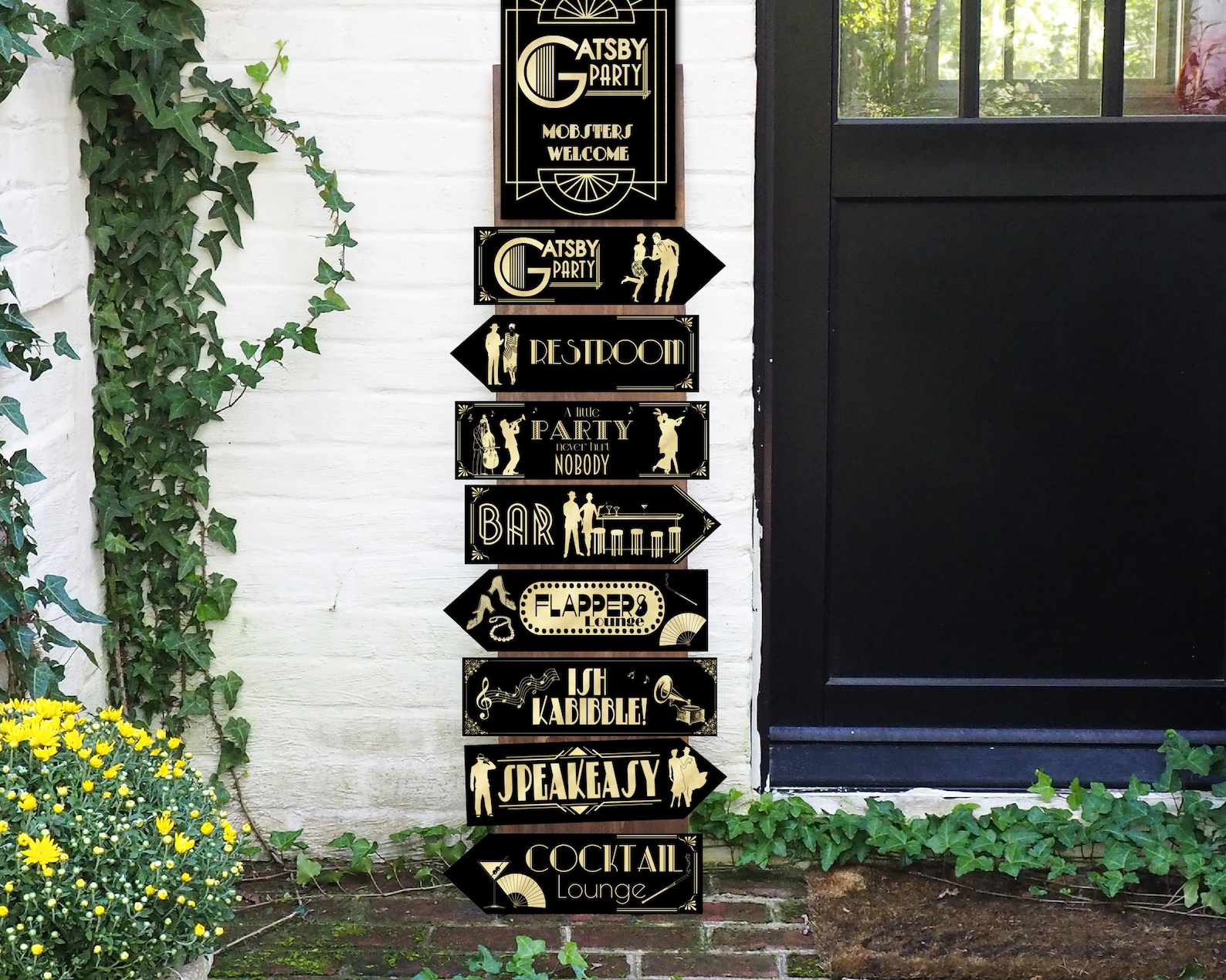Gatsby Flapper Speakeasy Party Art Deco 1920's Arrows & Signs ...