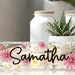 Flower Custom Name Plate for Desk, Customized Acrylic Plate Gift for ...