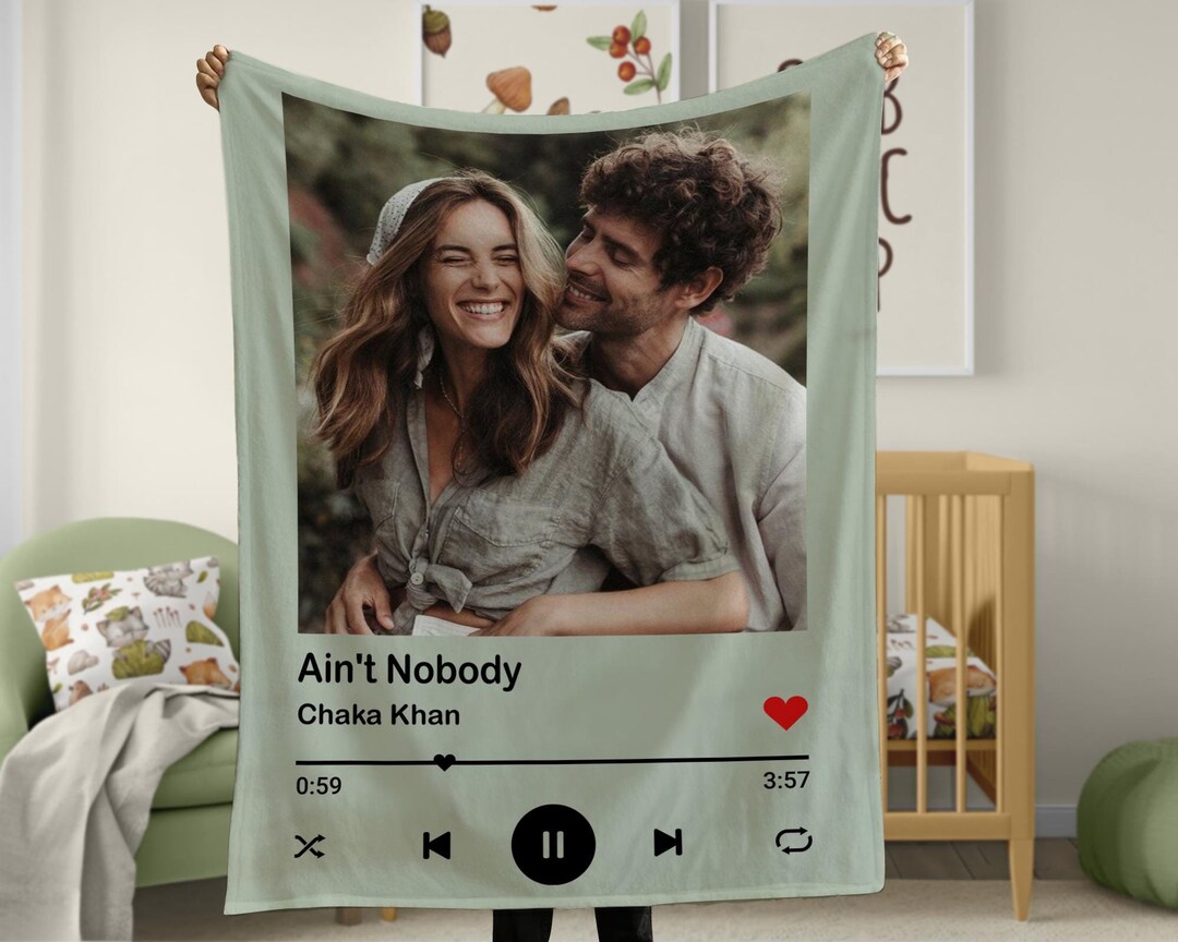 Custom Music Blanket With Your Photo & Favorite Song, Valentines Day ...