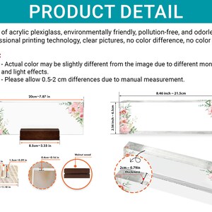 Flower Custom Name Plate for Desk, Customized Acrylic Plate Gift for ...