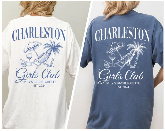 Charleston Bachelorette Shirt Custom Beach Bachelorette Party Shirts ...