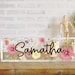 Flower Custom Name Plate for Desk, Customized Acrylic Plate Gift for ...