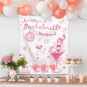 Custom Location Bachelorette Tapestry, Beach Bachelorette Banner ...