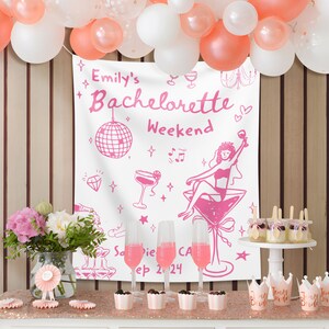 Custom Location Bachelorette Tapestry, Beach Bachelorette Banner ...