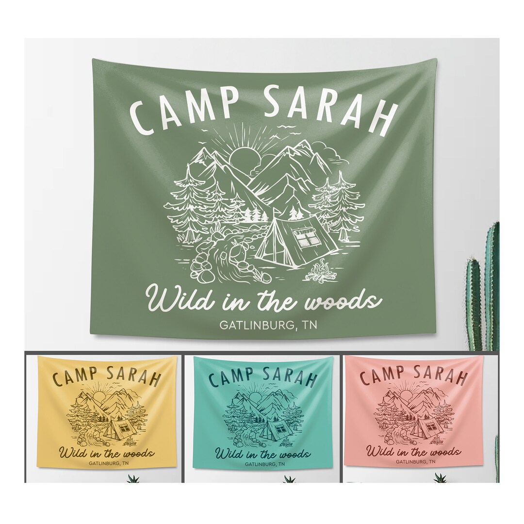 Personalized Camp Bachelorette Banner, Camping Bachelorette Gift Decor ...