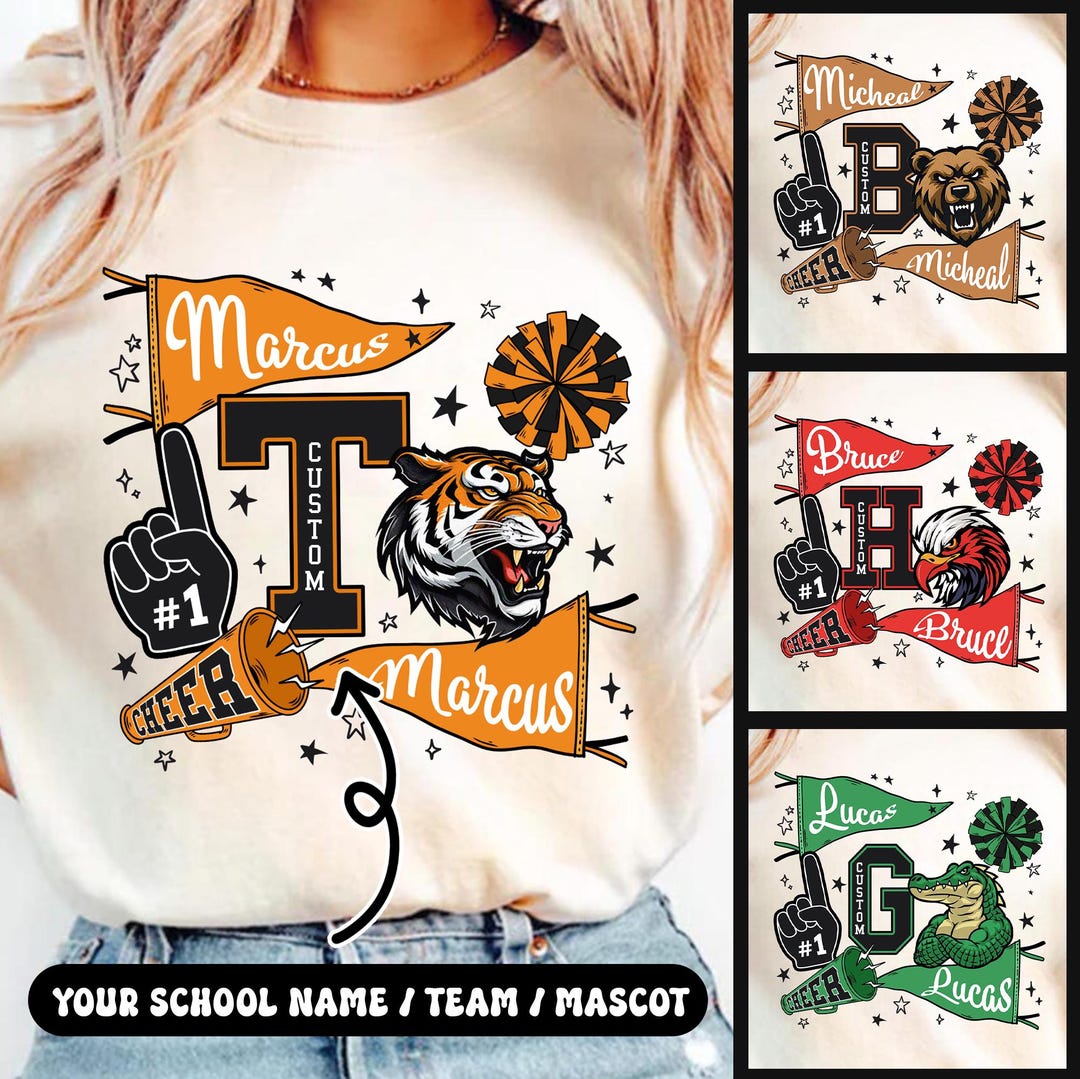 Personalized School Logo Shirt, Custom School Mascot Shirts, School ...
