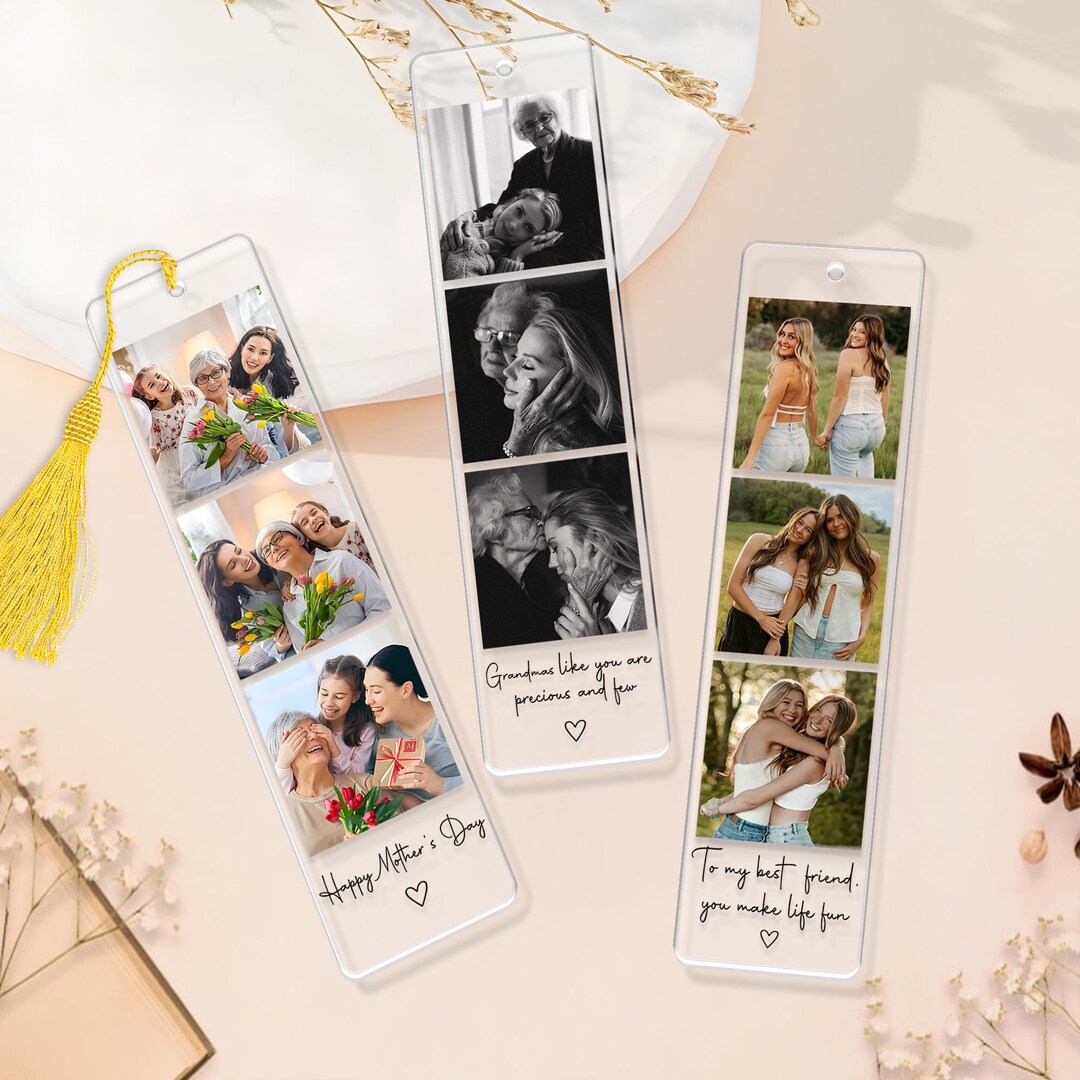 Custom Photo Bookmark Gift for Her, Reader Gifts, Picture Bookmark Gift ...