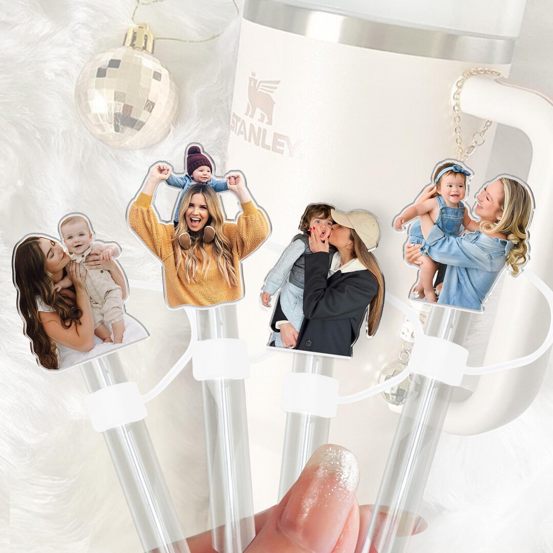 Custom Photo Straw Topper, Personalized Stanley Straw Topper With Photo ...