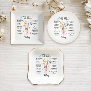 Custom Name Jewelry Dish Gift for Her, Mothers Day Gift for Mom, Bible ...