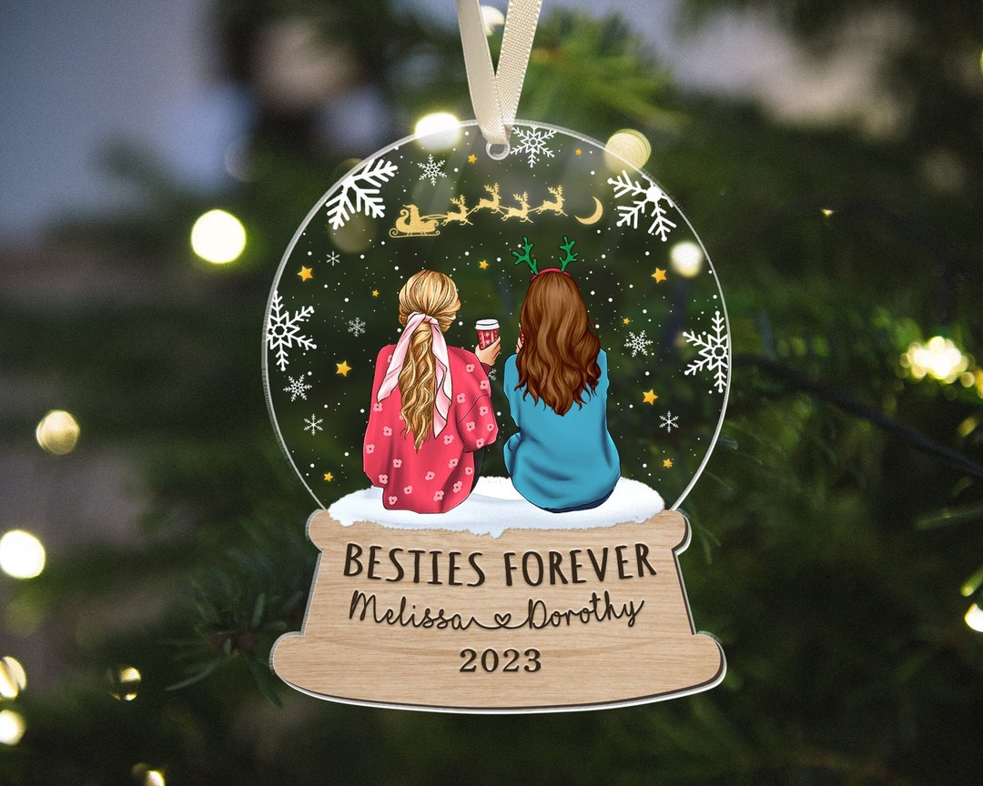 Besties Ornament Personalized, Best Friend Gifts, Besties Christmas ...