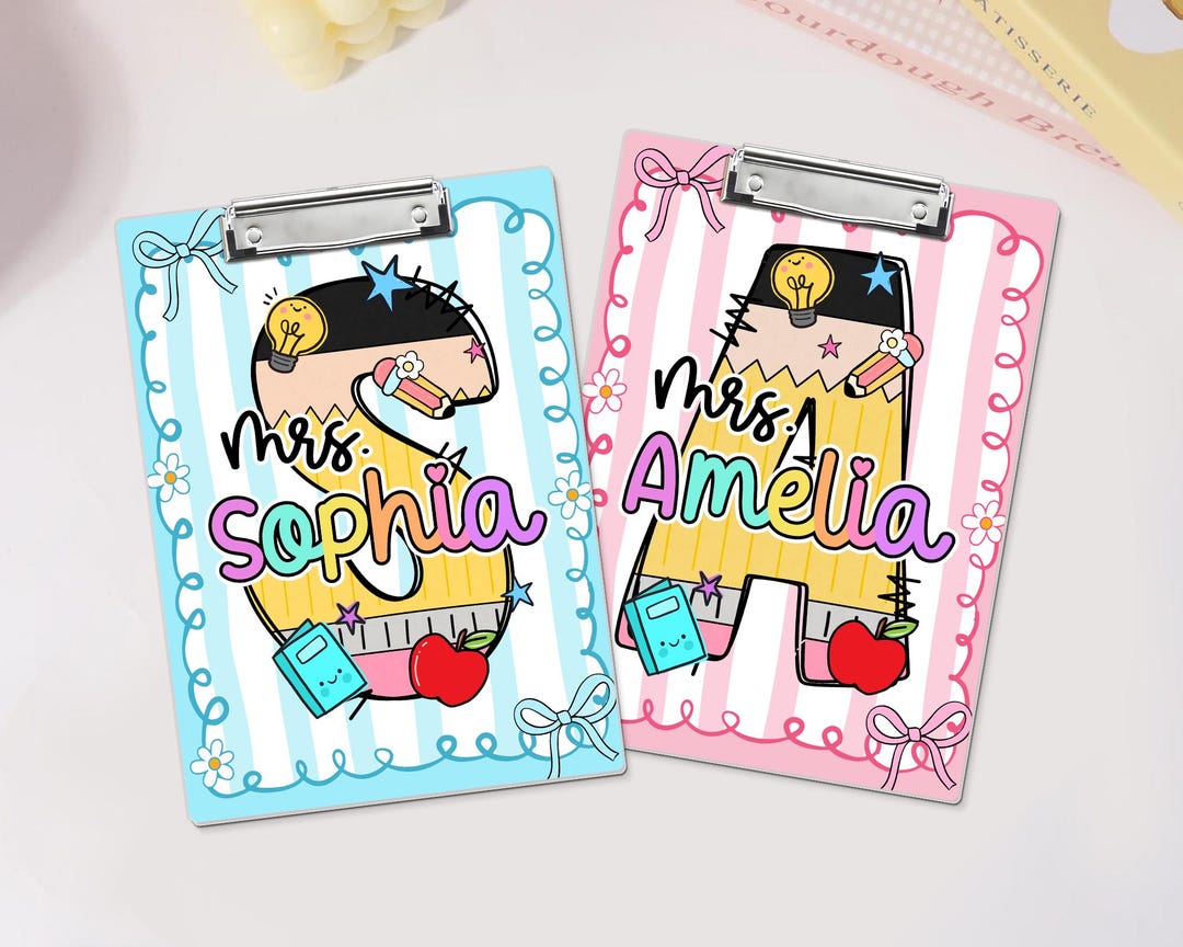 Custom Teacher Name Clipboard, Back to School Gift, Personalized ...