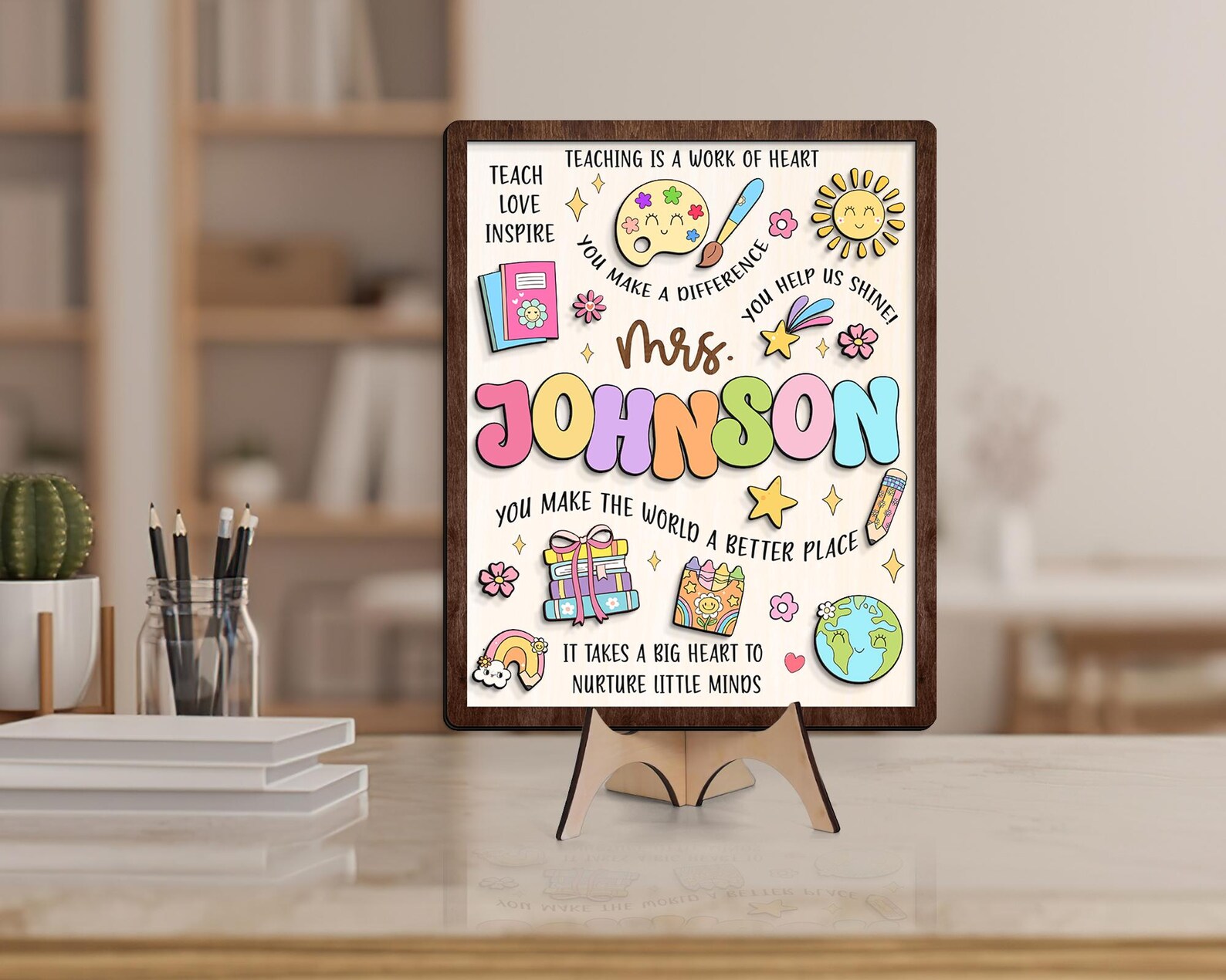 Custom Teacher Wooden Sign, Teacher Appreciation Gifts, Teacher ...