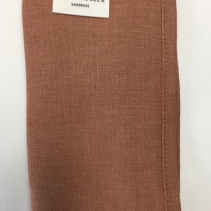 Linen Handkerchief SMALL Men and Women Brown Blue Navy Check Gingham ...