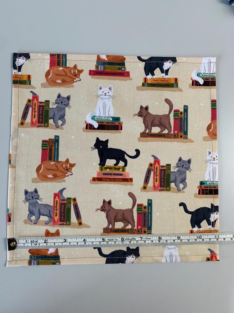 Cats With Books SMALL Handkerchief for Men and Women. Rip Snorter ...