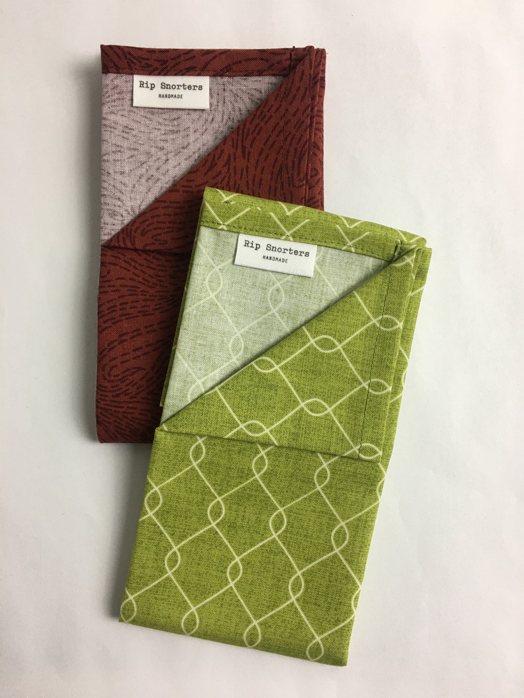 Chicken Wire and Scratch Lines LARGE Handkerchief Rip Snorter. 100% ...