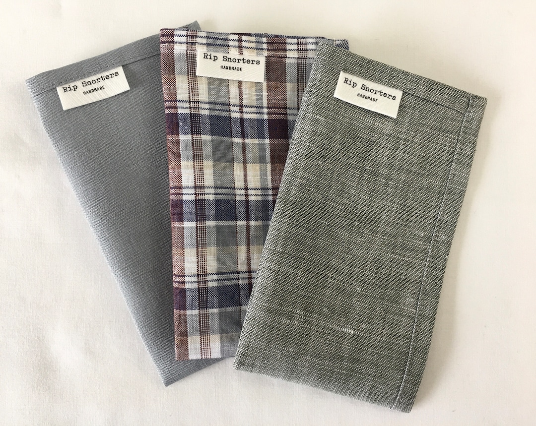 Linen Handkerchief SMALL for Men and Women Rip Snorter Mini Compact ...