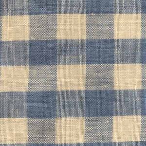 Linen Handkerchief SMALL Men and Women Brown Blue Navy Check Gingham ...