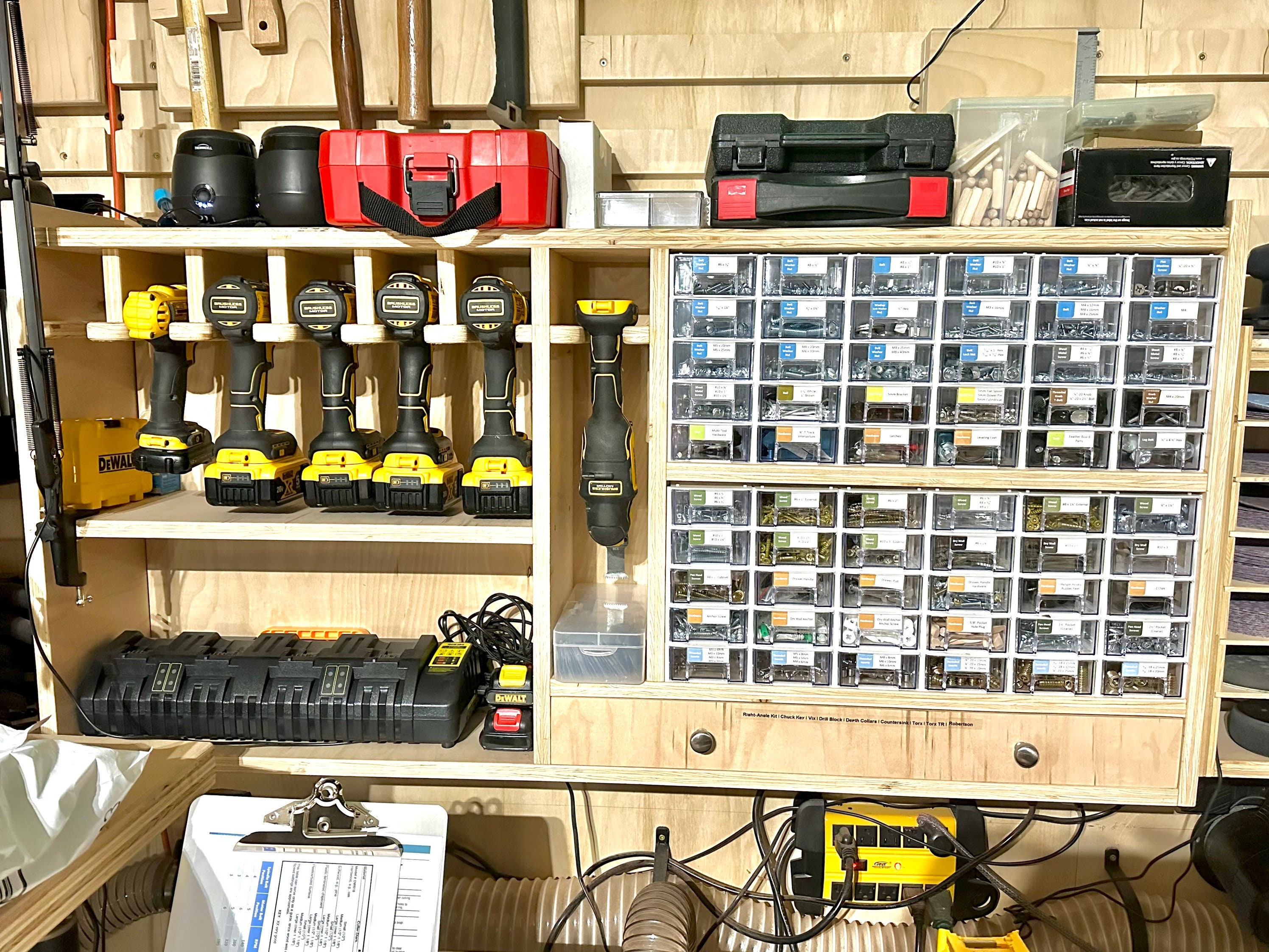 Power Drill/charging Station Cabinet - Sketchup Plan - Etsy