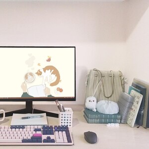 Cat & Coffee Fall Laptop, PC, Computer Desktop and iPad Wallpaper ...