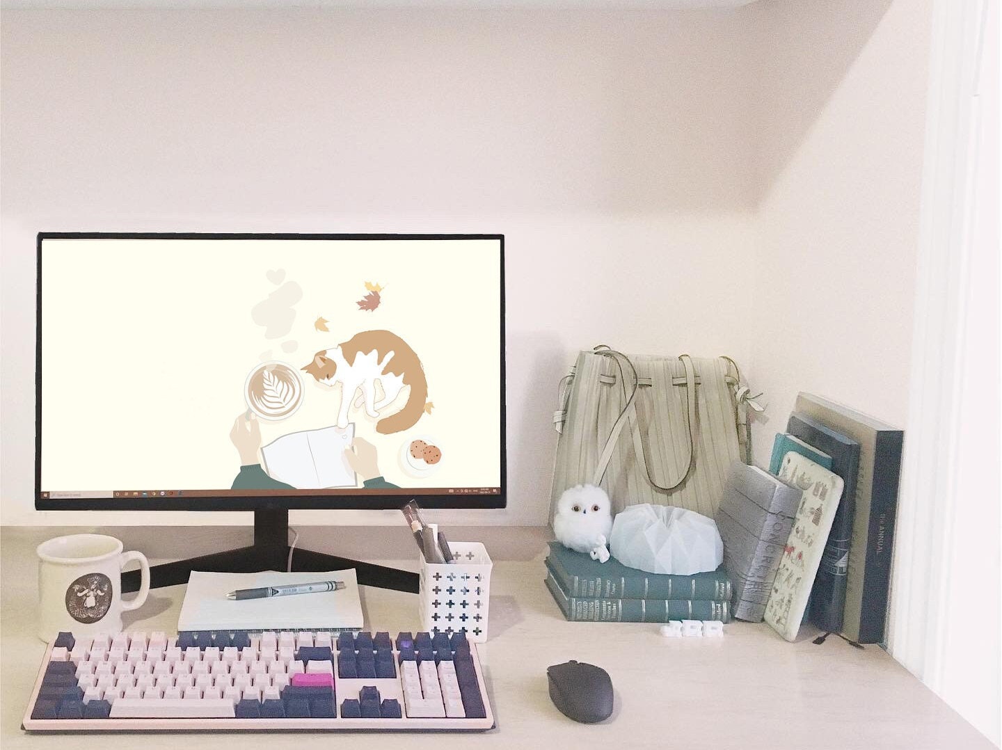 Cat & Coffee Fall Laptop, PC, Computer Desktop and iPad Wallpaper ...