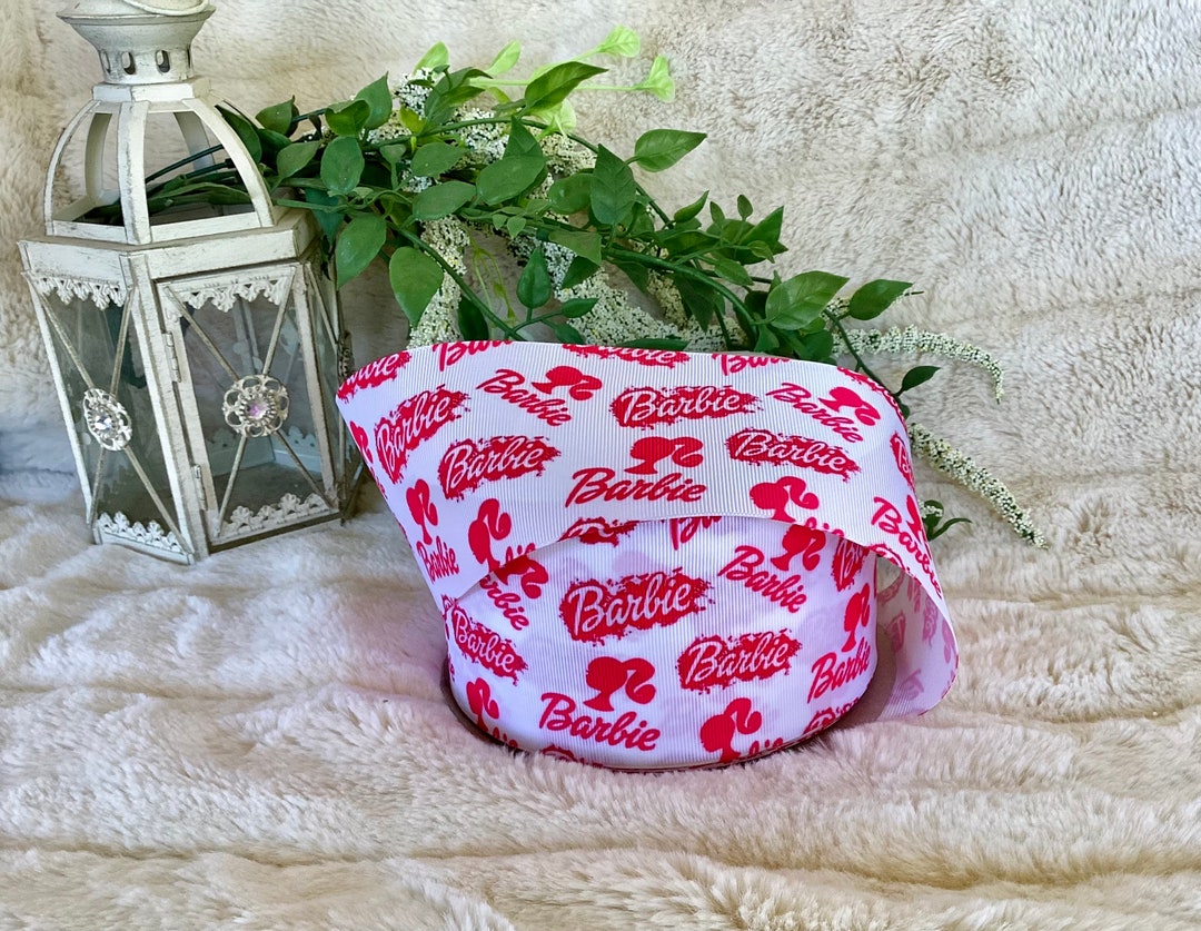 Pink and White Inspired 3 Inch Grosgrain Ribbon - Etsy