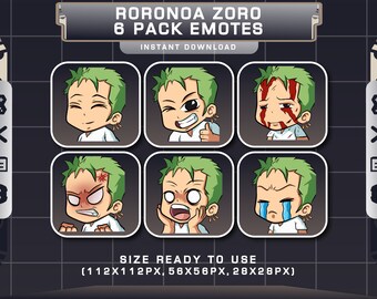 Roronoa Zoro Emote - Etsy Australia