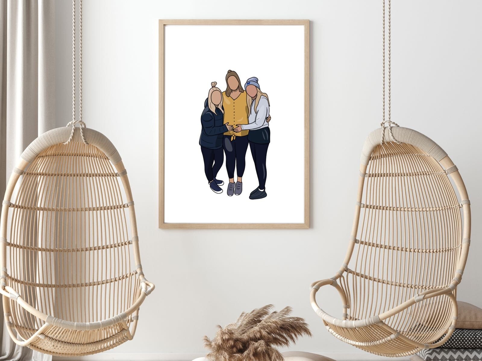 Faceless Portrait Minimalist Art Custom Portrait Digital Art - Etsy