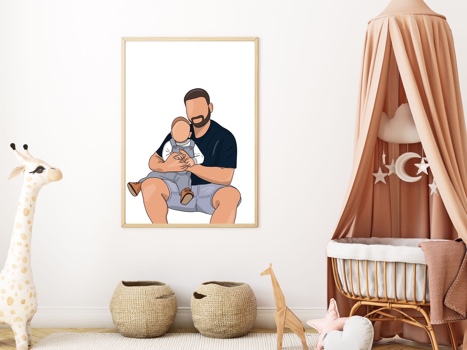 Faceless Portrait Minimalist Art Custom Portrait Digital Art - Etsy