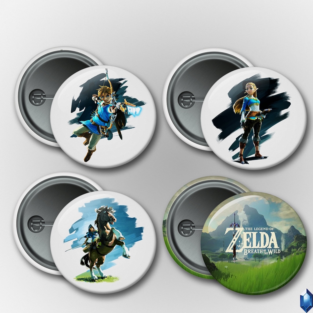 Breath of the Wild Link Zelda Epona Cover Art Buttons Badge Magnet 1 ...