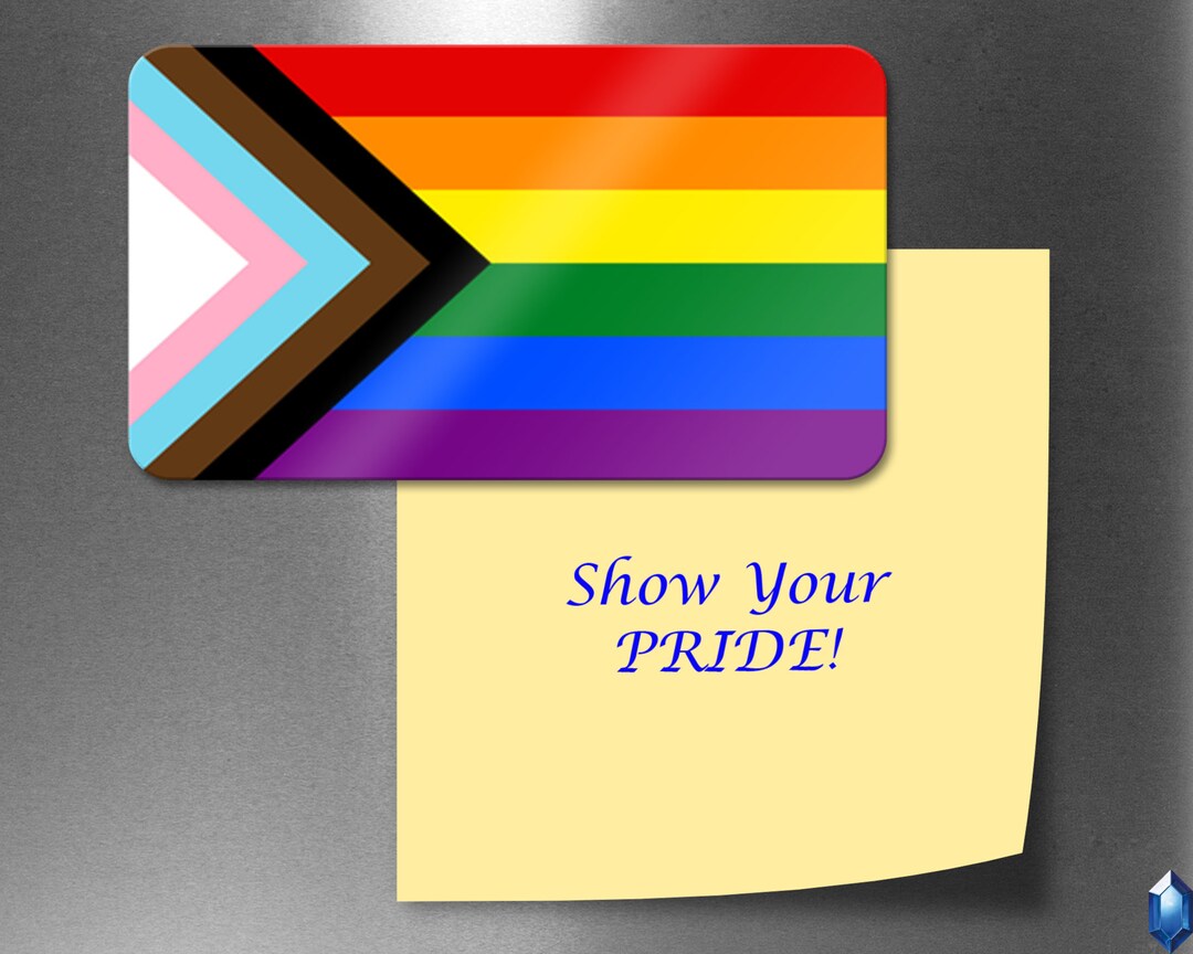 Progressive Pride Flag Fridge Magnet LGBTQIA Community Show Your Love ...