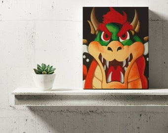 Mario Bowser Painting - Etsy