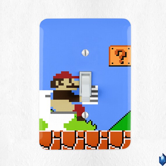 Super Mario Bros Bathroom Light Switch Cover Plate Duplex - Etsy