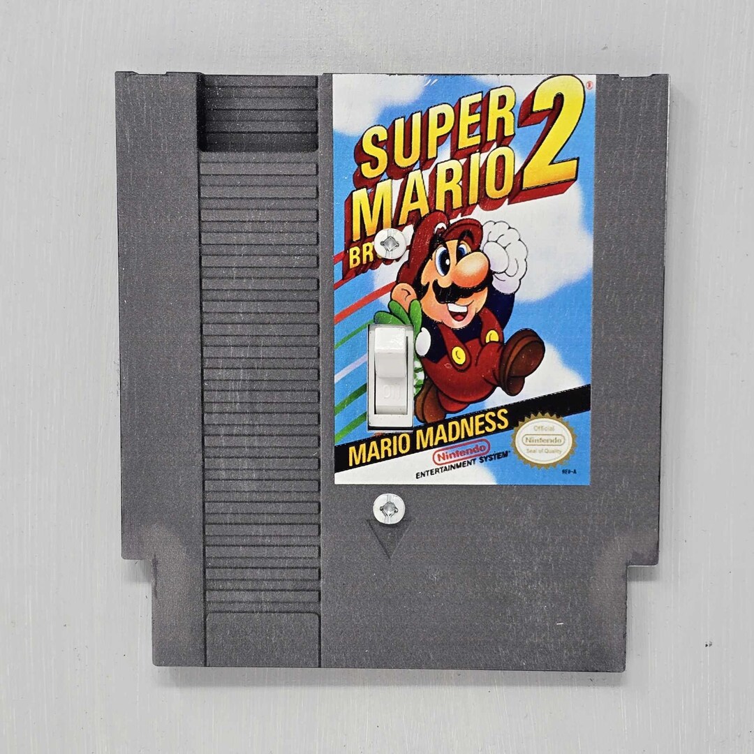 SMB2 NES Cartridge Video Games Light Switch Kids Zelda Jackal Home ...