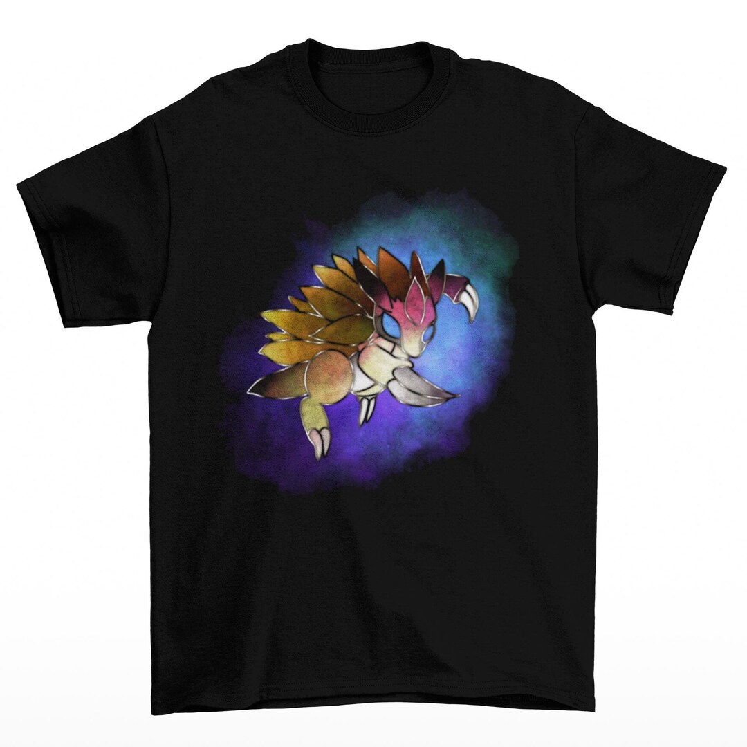 Sandslash Galaxy Background T-shirt Unisex Cotton TV Sizes Video Game ...