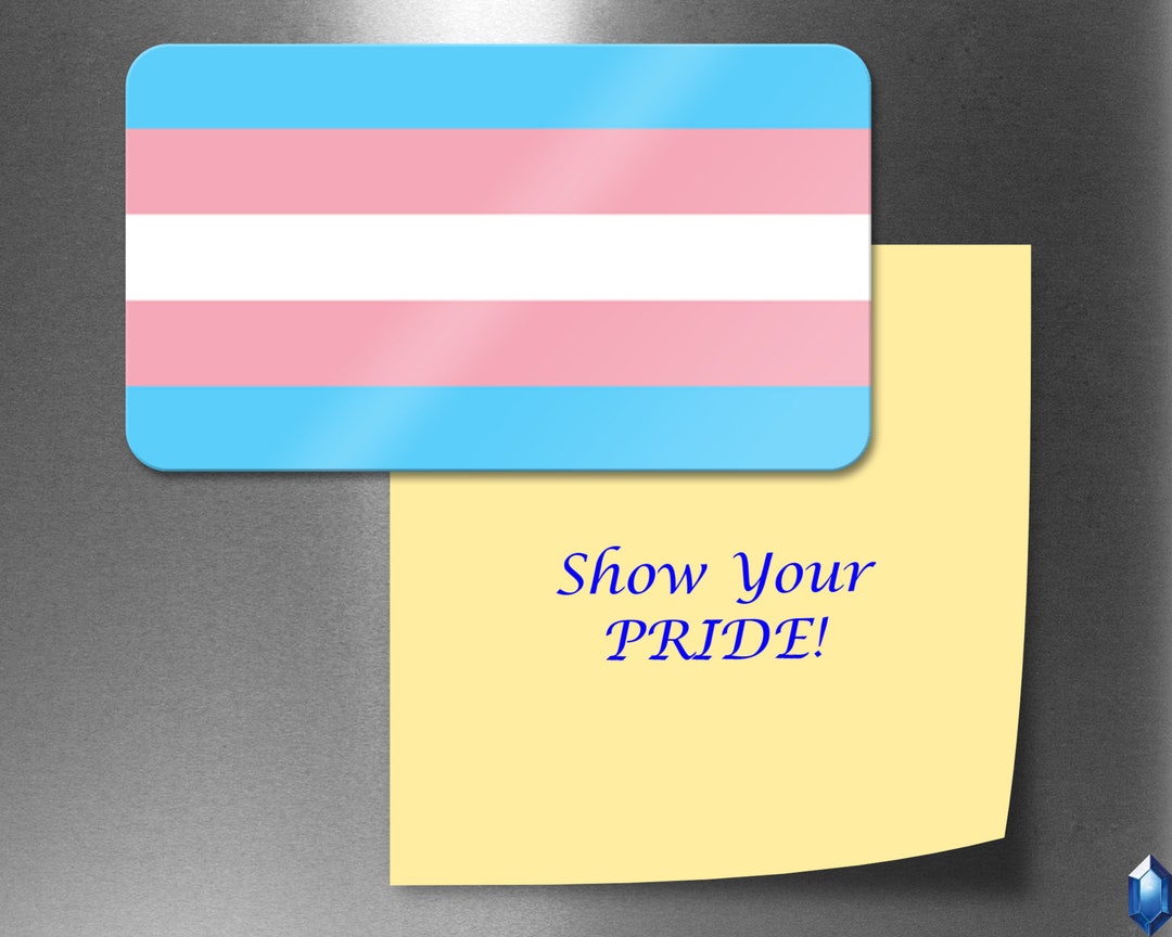 Transgender Pride Flag Fridge Magnet LGBTQIA Community Show Your Love ...