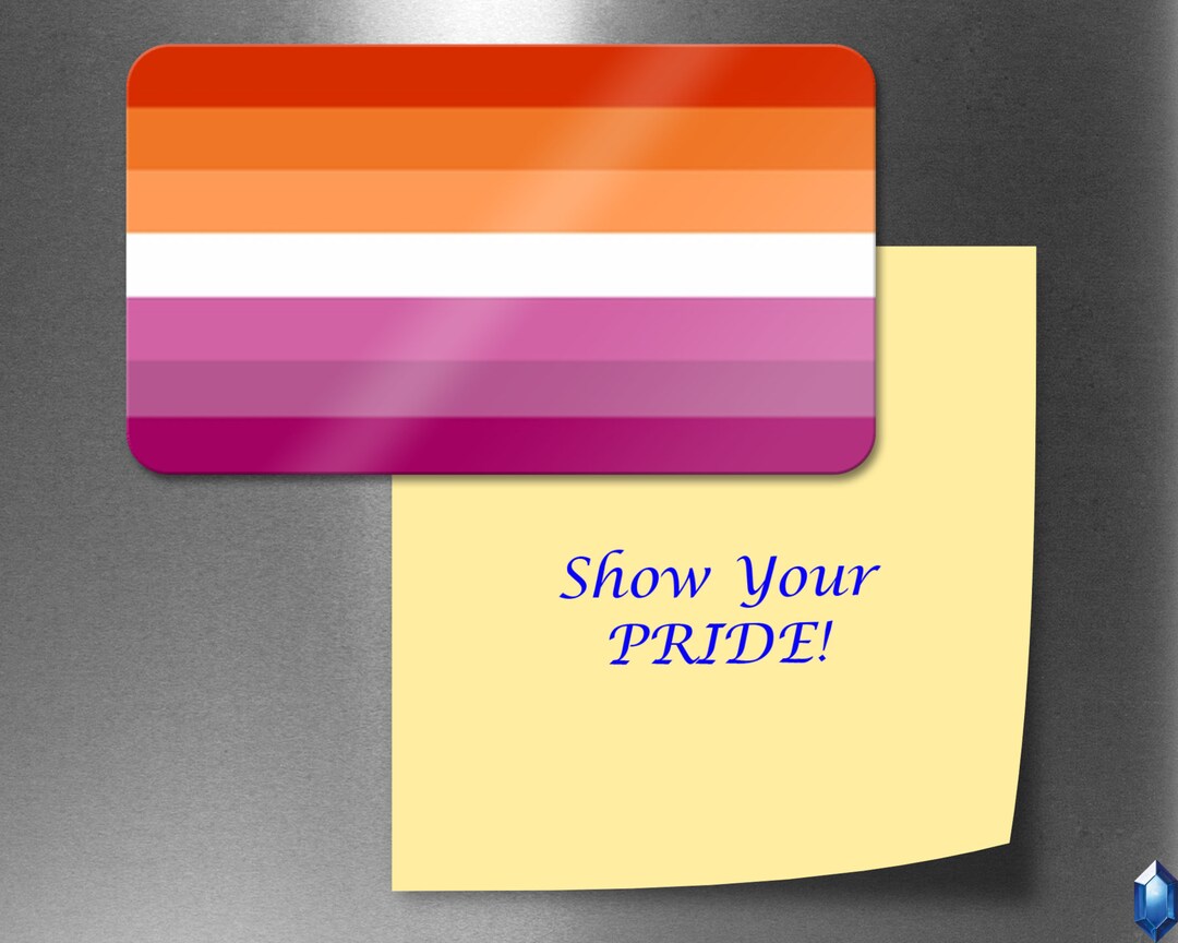 Lesbian Pride Flag Fridge Magnet LGBTQIA Community Show Your Love ...