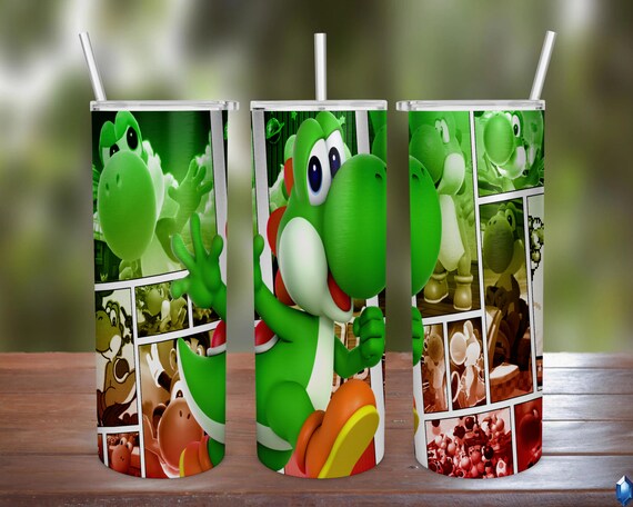 Yoshi Comic Style 20oz 30oz Stainless Steel Tumbler W/ Straw - Etsy