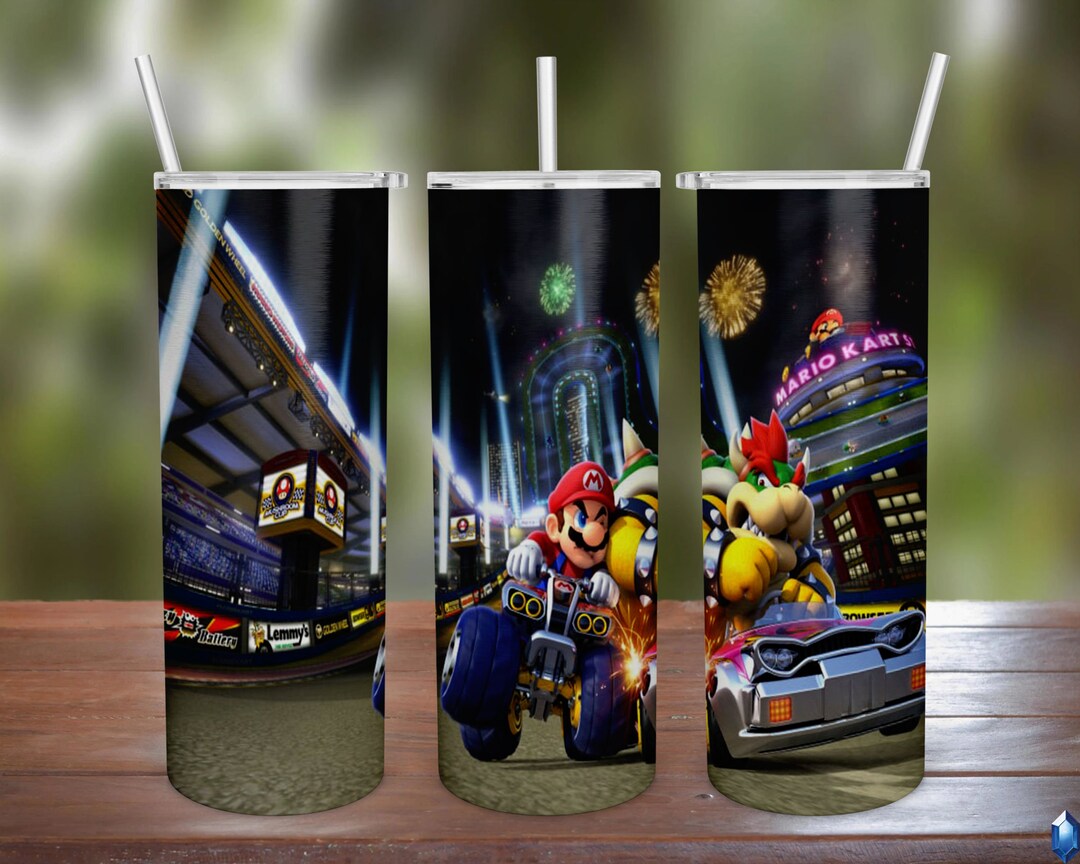 Mario Kart Mario Vs Bowser 20oz 30oz Stainless Steel Tumbler W/ Straw ...