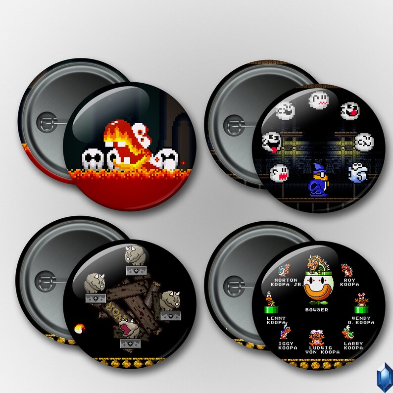 Super Mario World Blargg Ghost Castle Koopalings & Bowser - Etsy