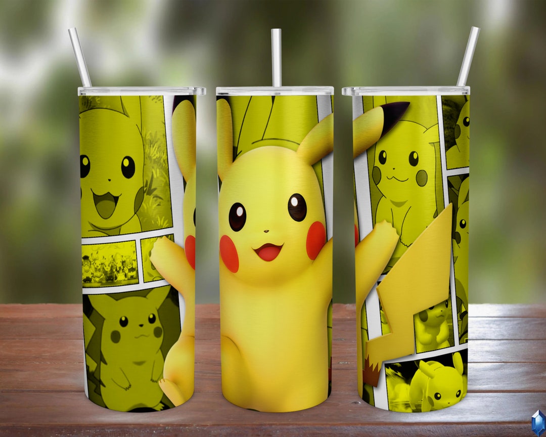 Pikachu Comic Style 20oz 30oz Stainless Steel Tumbler W/ Straw - Etsy