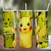 Pikachu Comic Style 20oz 30oz Stainless Steel Tumbler W/ Straw - Etsy