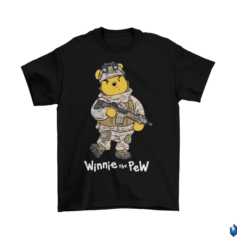 Winnie the Pew Army Pooh Bear T-shirt Unisex Funny Cartoon TV - Etsy