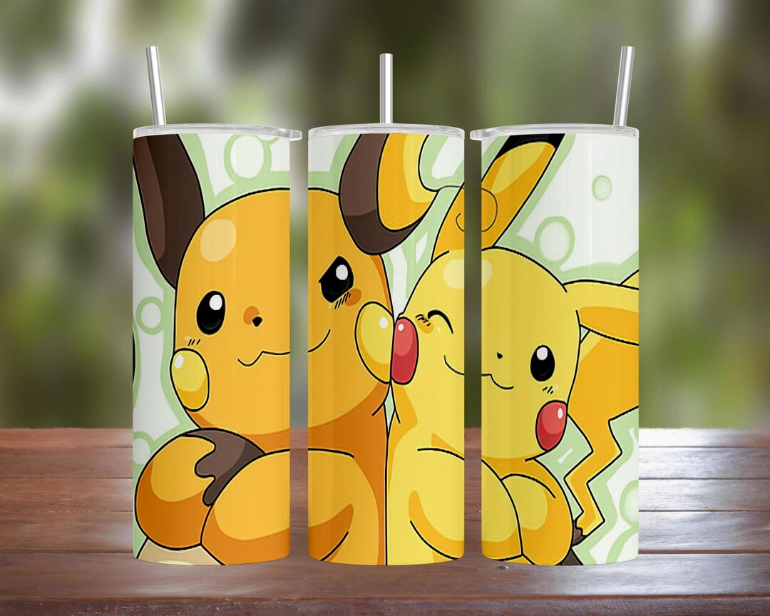 Pikachu Raichu Best Friends 20oz 30oz Stainless Steel Tumbler W/ Straw ...
