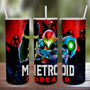 Metroid Dread Cover Art 20oz 30oz Stainless Steel Tumbler Straw Lid ...