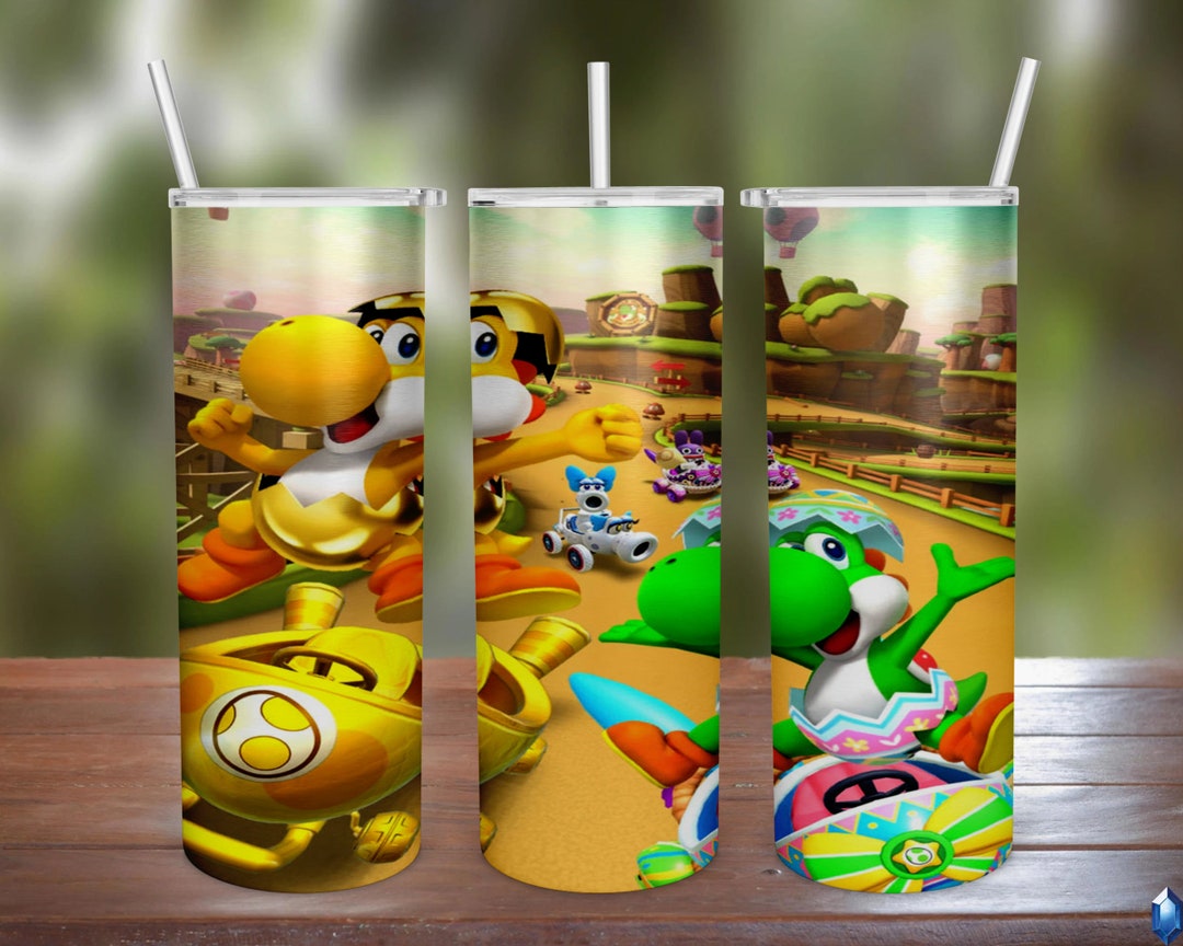 Mario Kart Yoshis 20oz 30oz Stainless Steel Tumbler W/ Straw Lid 2022 ...