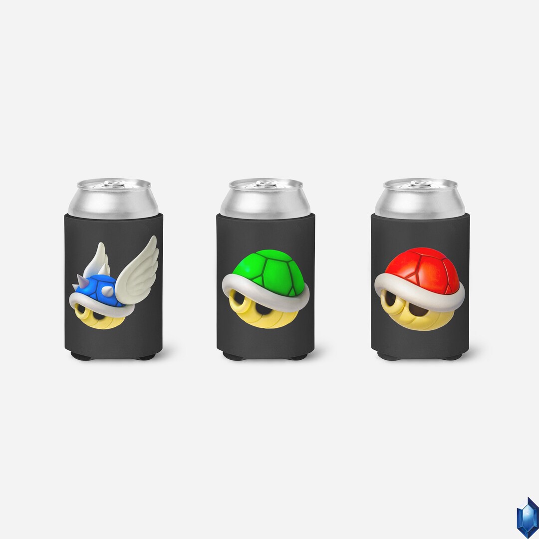Mario Shell Set Cooler Cozie Gift Beer Can Colors Video Game Switch ...